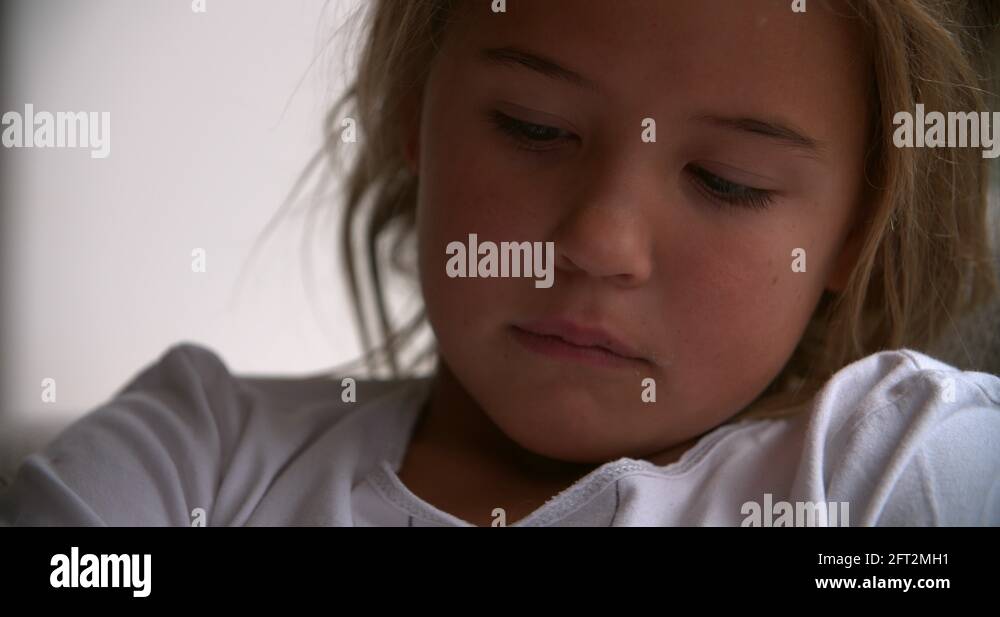 Worried girl child looking at camera Stock Videos & Footage - HD and 4K ...