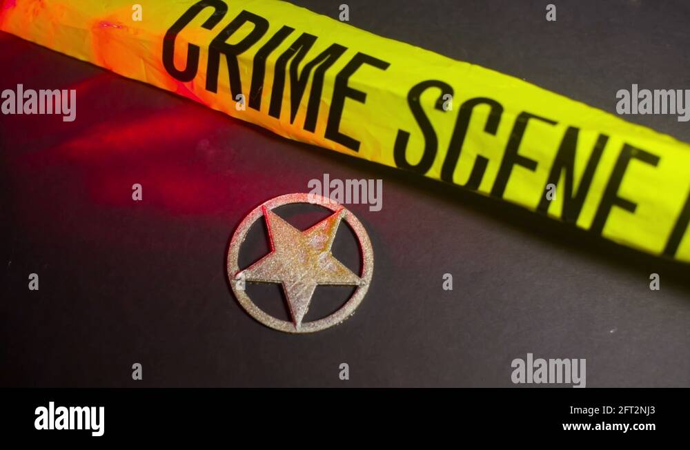 Sheriff badge warning light flash crime scene Stock Video Footage - Alamy