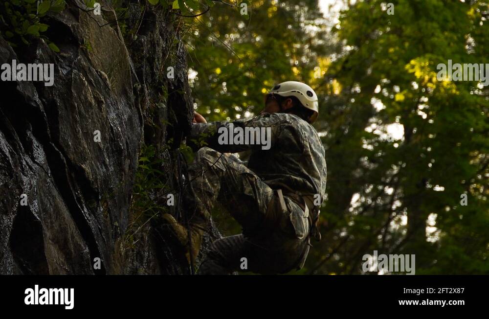 Military Rock Repelling Stock Video Footage - Alamy