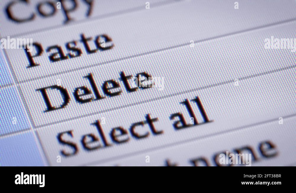 Delete button. Looping. My own design of program menu Stock Video ...