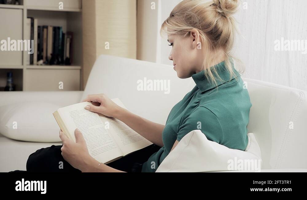 Blond woman reading home Stock Videos & Footage - HD and 4K Video Clips ...