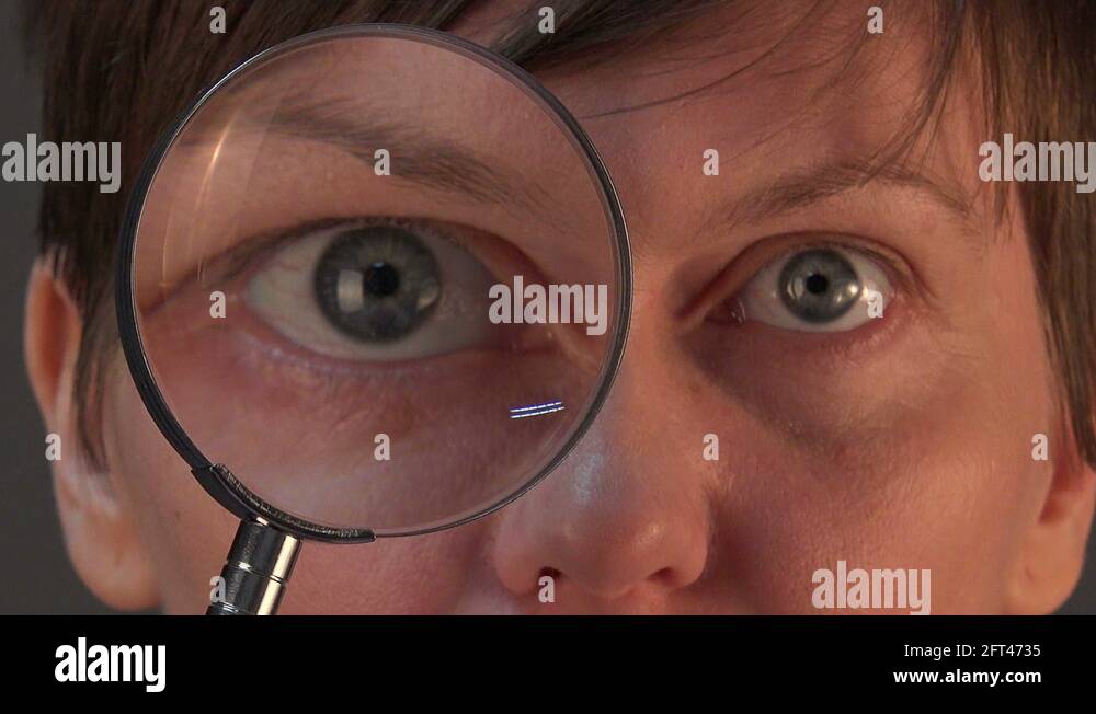 Businesswoman with magnifying glass, female tax inspector Stock Video ...