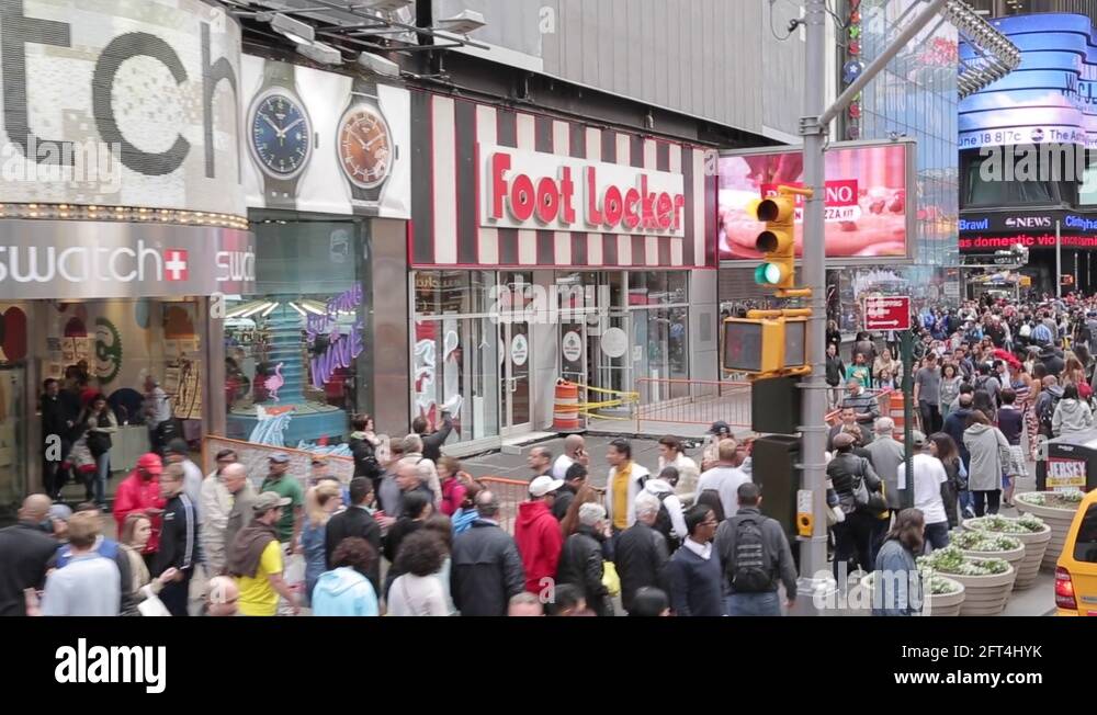 Times Square from open top bus, Manhattan Stock Video Footage - Alamy