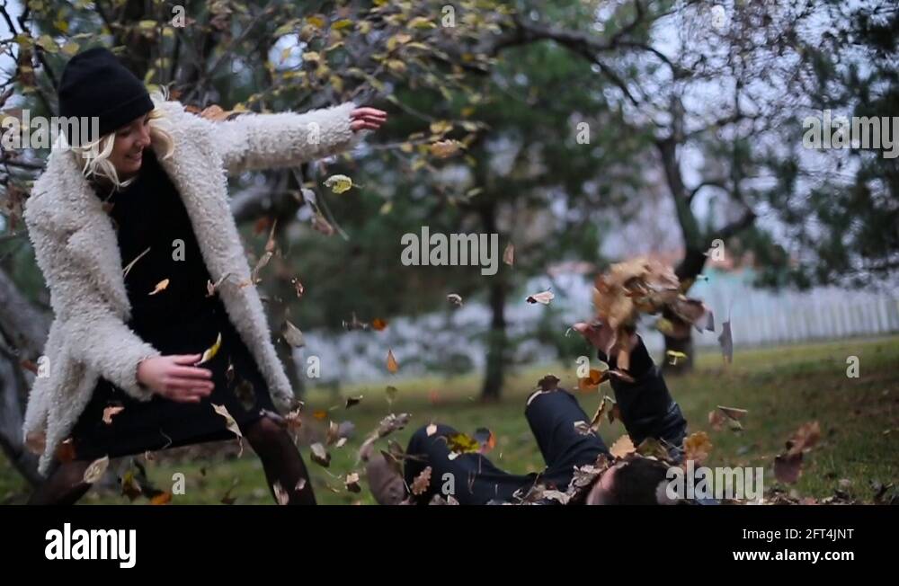 Couple throwing leaves Stock Videos & Footage - HD and 4K Video Clips ...