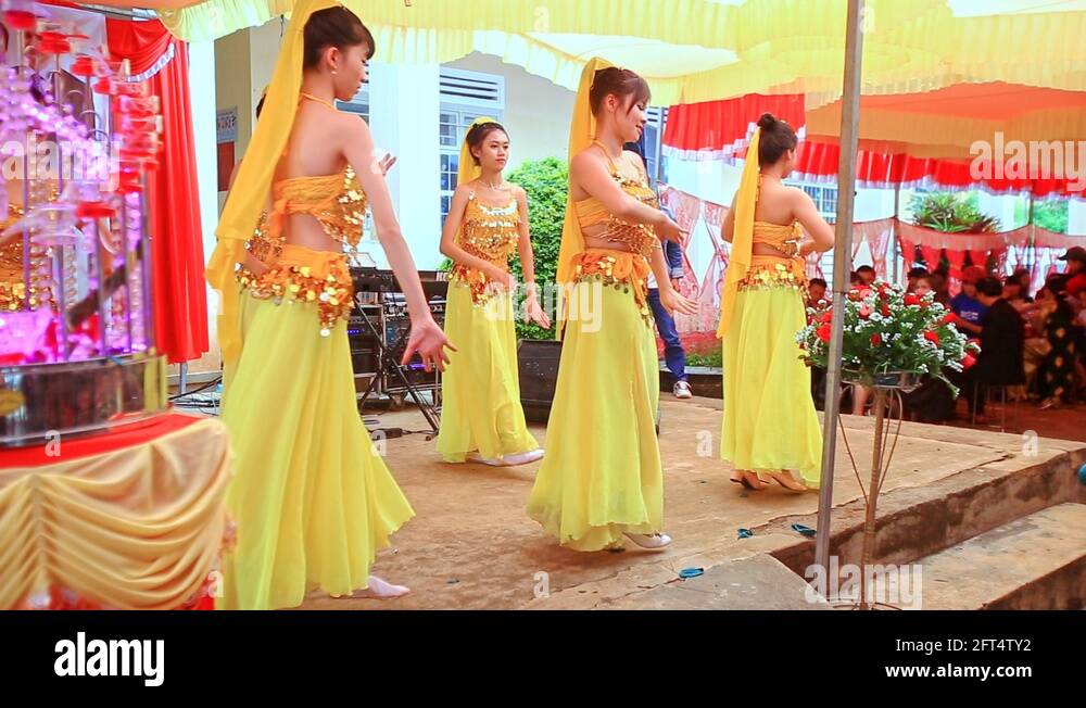Traditional golden yellow dance costumes Stock Videos & Footage - HD ...