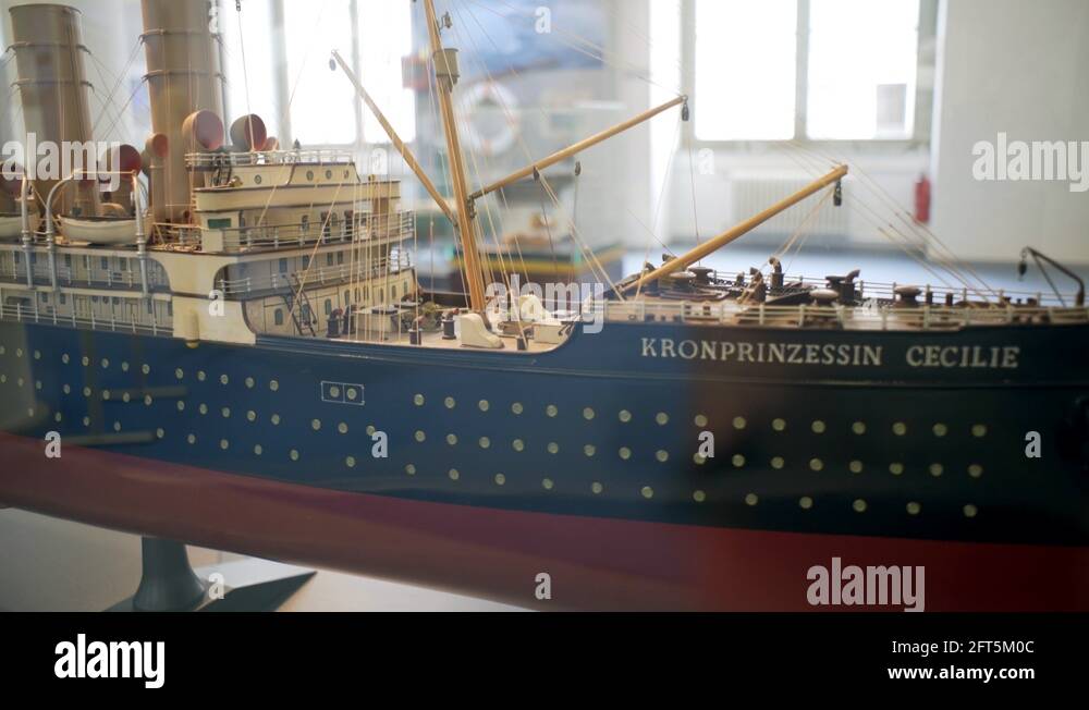 Steam engine ship model on display Stock Video Footage - Alamy
