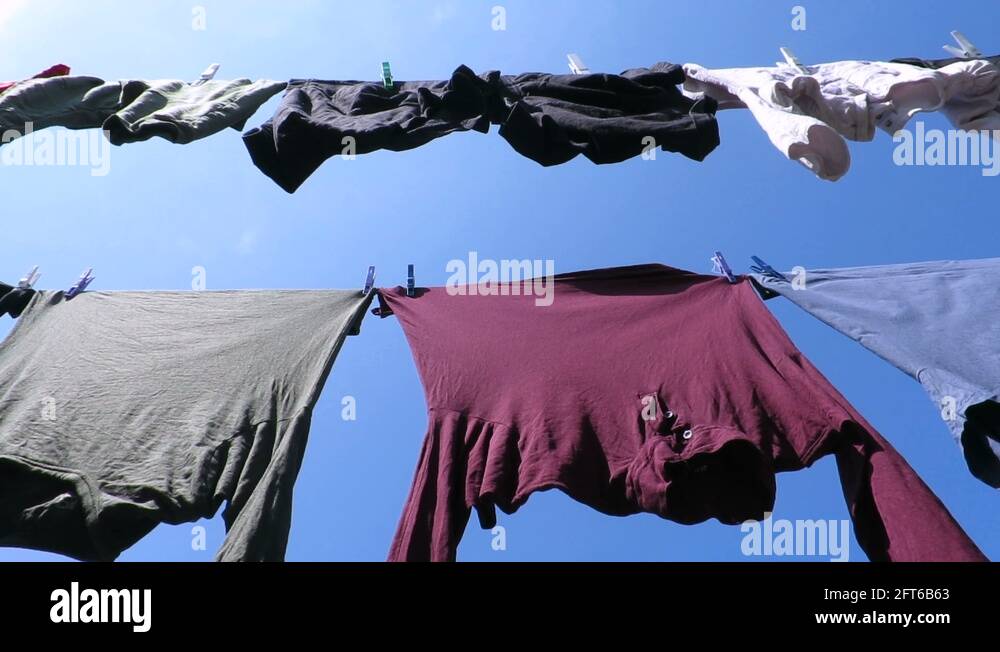 Red laundry drying in the wind Stock Videos & Footage - HD and 4K Video ...