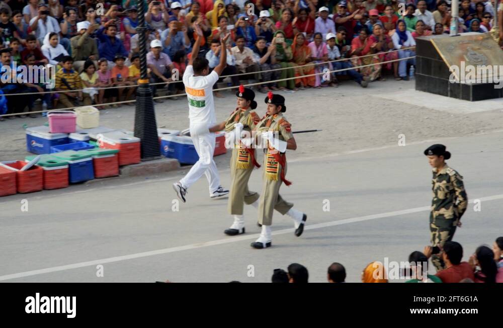 Wagah border crossing guard Stock Videos & Footage - HD and 4K Video ...