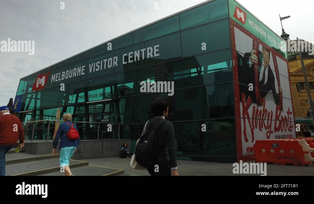 Melbourne Visitor Tourist Centre In Federation Square 4K Stock Video ...
