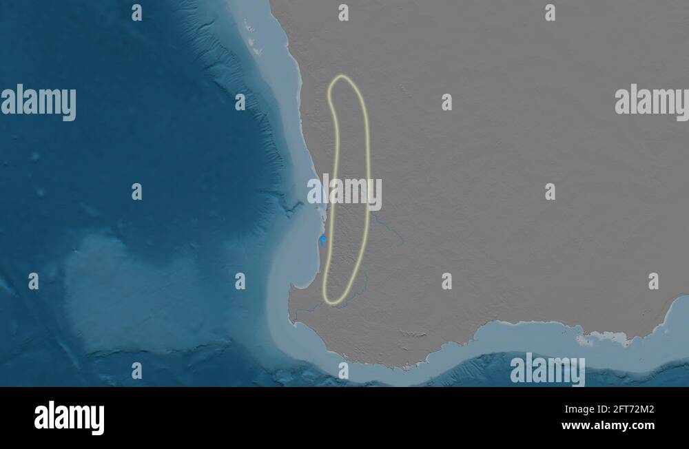 Zoom into Darling mountain range - glowed. Elevation map Stock Video ...
