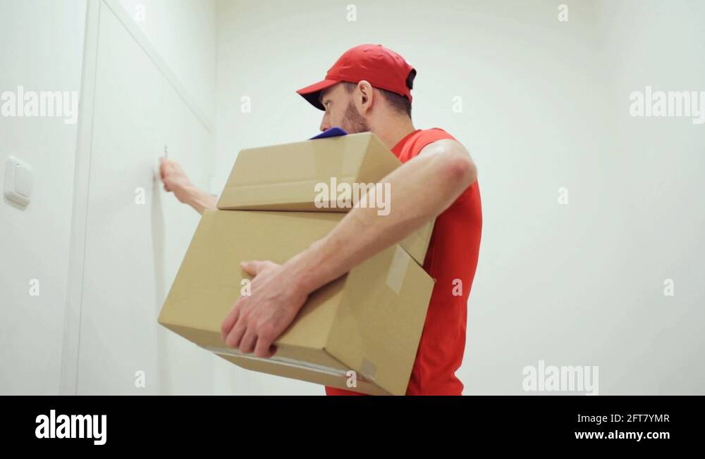 Postman delivering parcel Stock Videos & Footage - HD and 4K Video ...