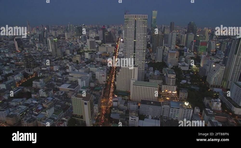 Slider Reveal Shot of Rooftop Bar And Restaurant on High-rise Tower in ...