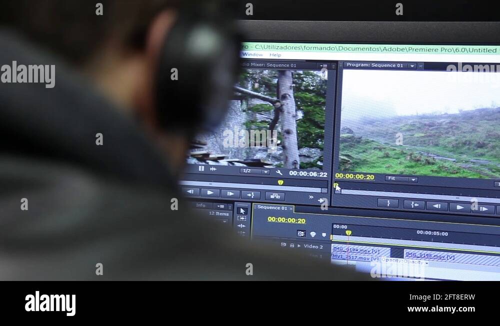 Video editor working on timeline Stock Video Footage - Alamy