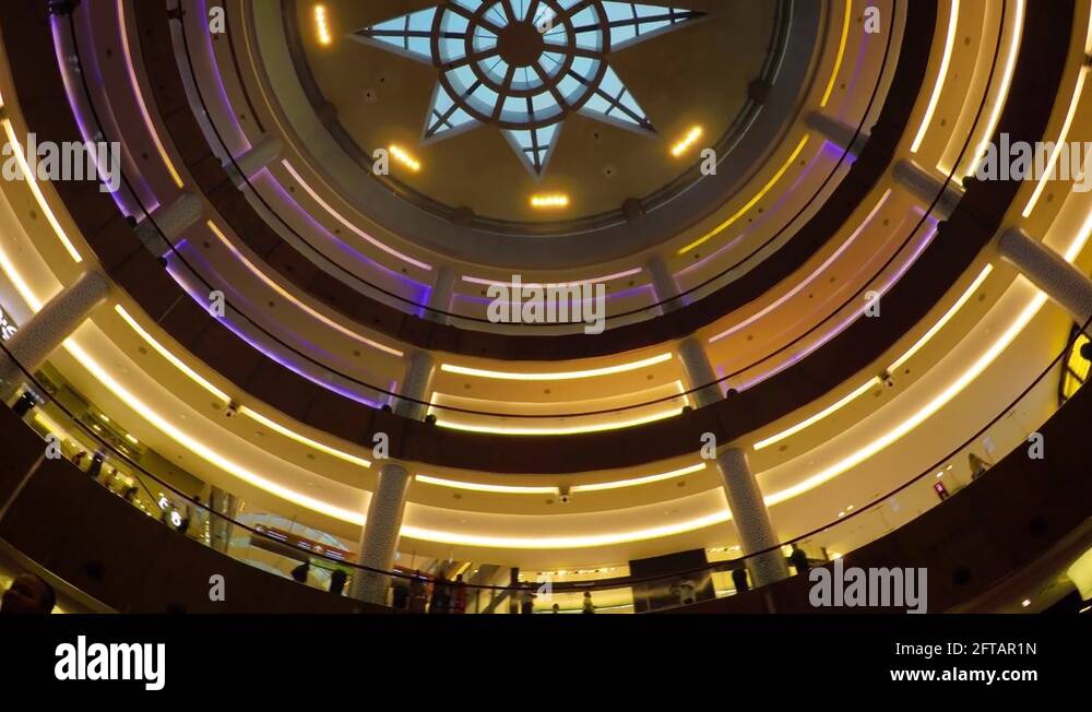 Tall, Circular Atrium of Dubai Mall, a Popular Shopping Destination ...