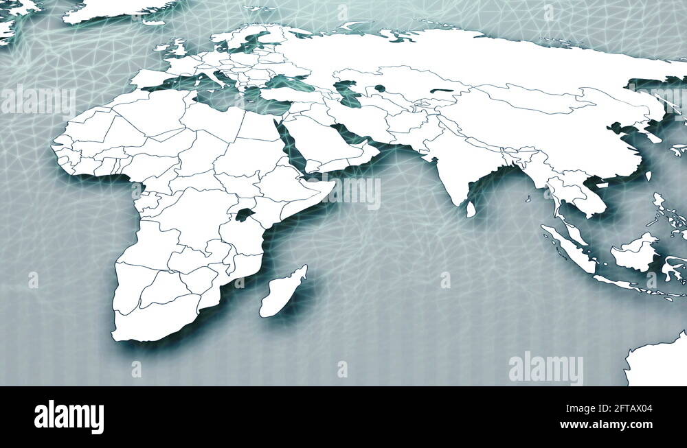 Animation White World Map Stock Video Footage - Alamy