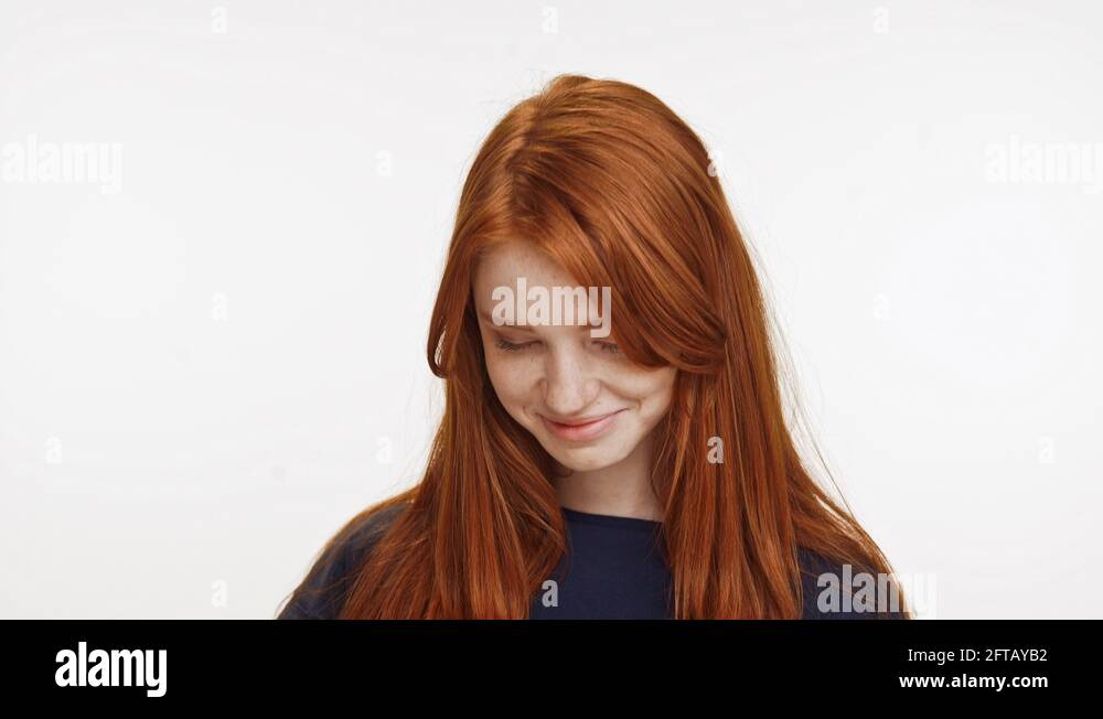 Smiling ginger girl standing Stock Videos & Footage - HD and 4K Video ...
