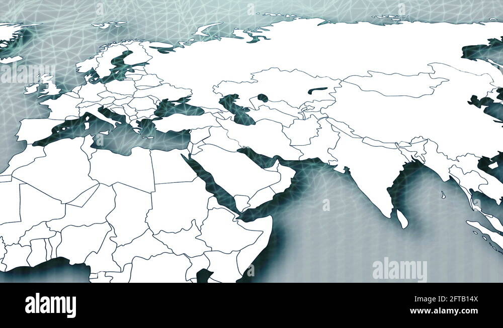Animation White World Map Stock Video Footage - Alamy