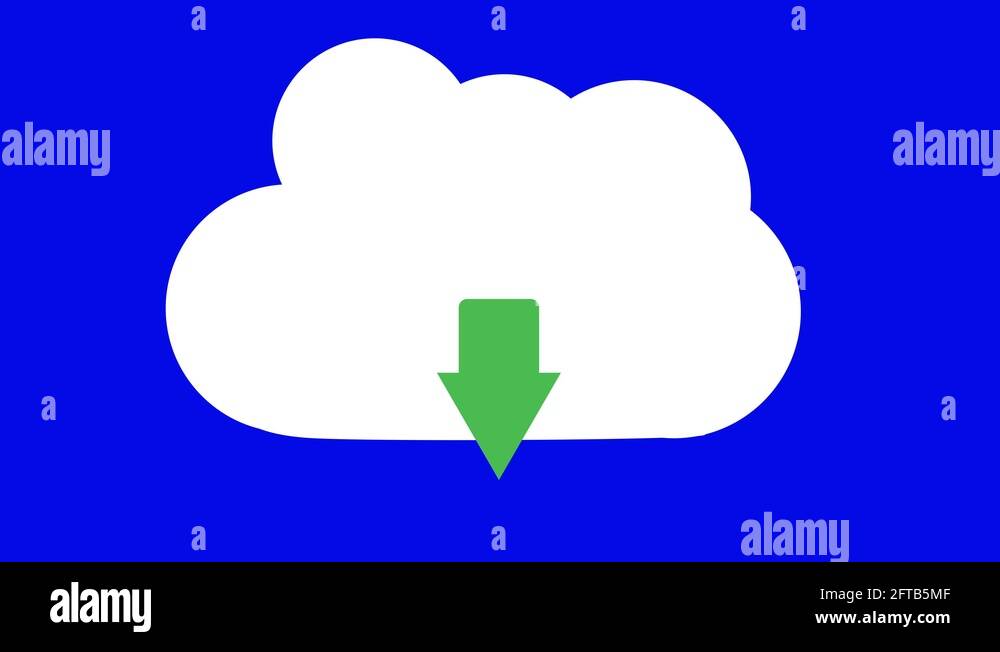 download from cloud chroma key blue screen graphic resource Stock Video ...