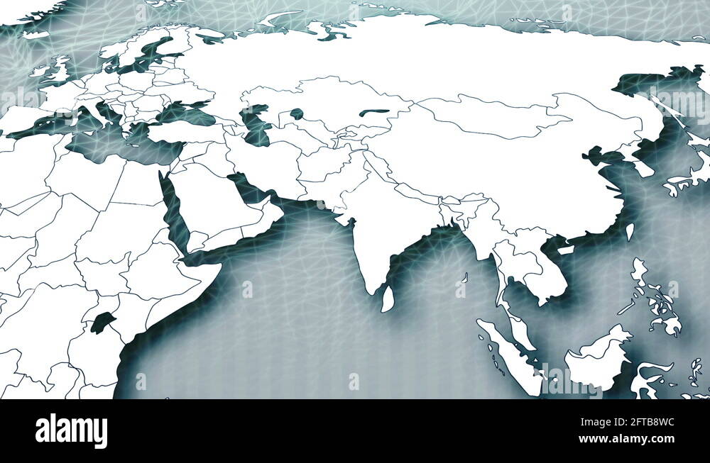 Animation White World Map Stock Video Footage - Alamy
