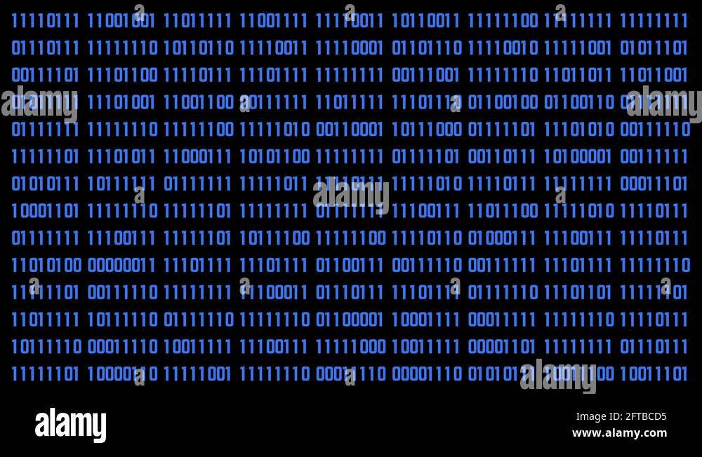 Binary randomly generated numbers graphic background blue Stock Video ...