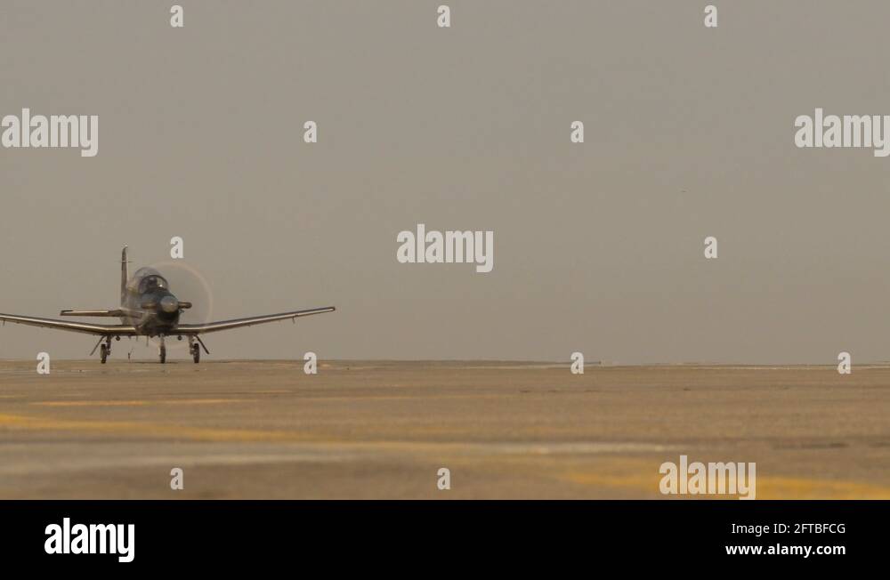 military aircraft, Harvard-II trainer aircraft taxi with jet in BG ...