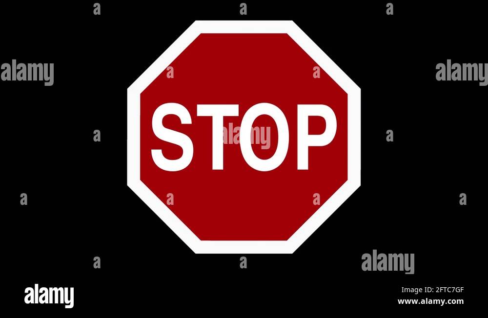 Stop sign appearing full 4k Stock Video Footage - Alamy