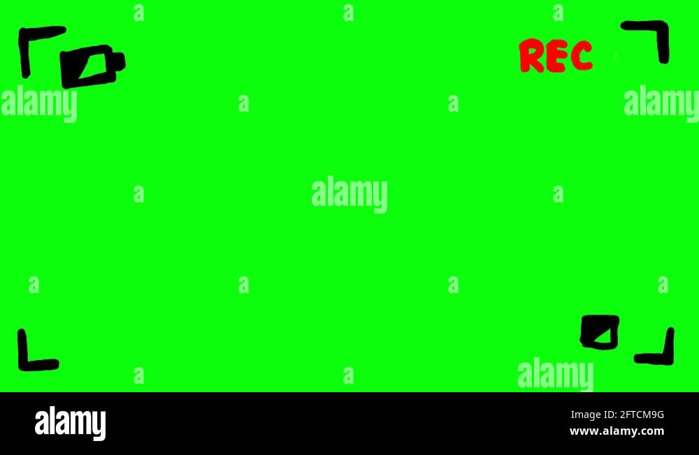 REC Screen Recording Camera Green Screen Scribble Animation Doodle ...