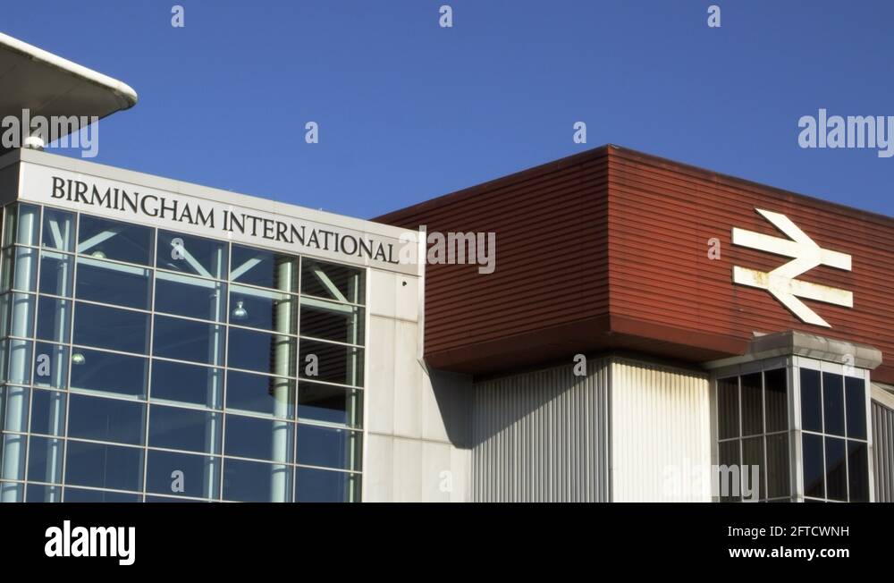 Exterior Of The Birmingham International Train Station Stock Video ...