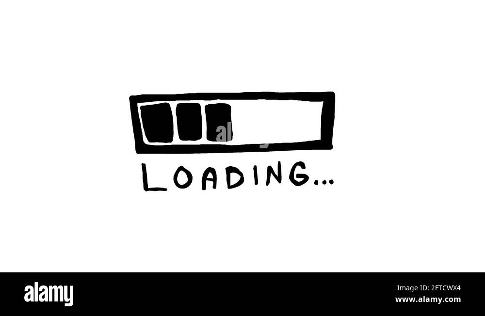 Loading Bar Scribble Animation Doodle Cartoon 4K Stock Video Footage ...