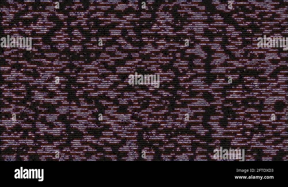 Hacking Code Strings Running On Screen System Infiltration Security Breach Stock Video Footage