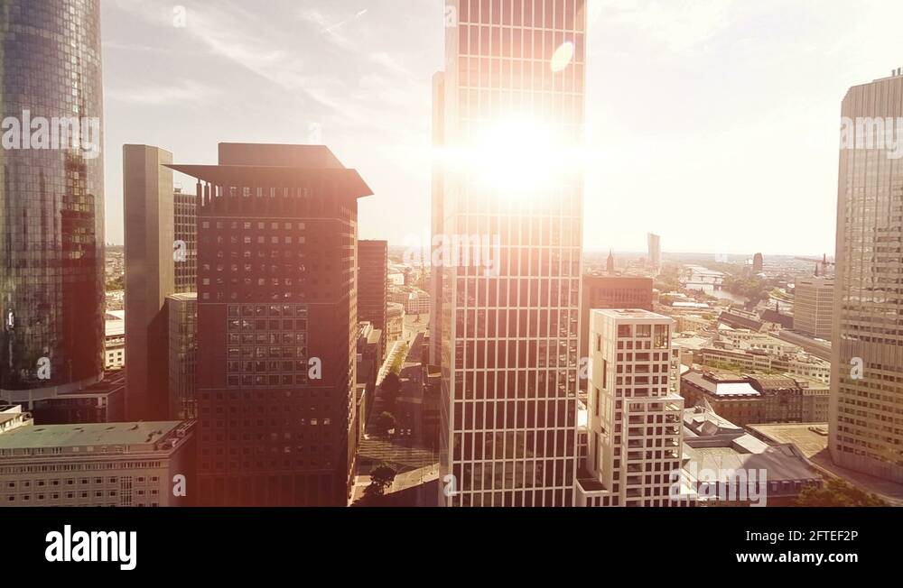 Skyscrapers and high rise office buildings in financial district Stock ...