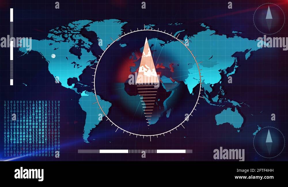 Map of the world scanner Stock Video Footage - Alamy