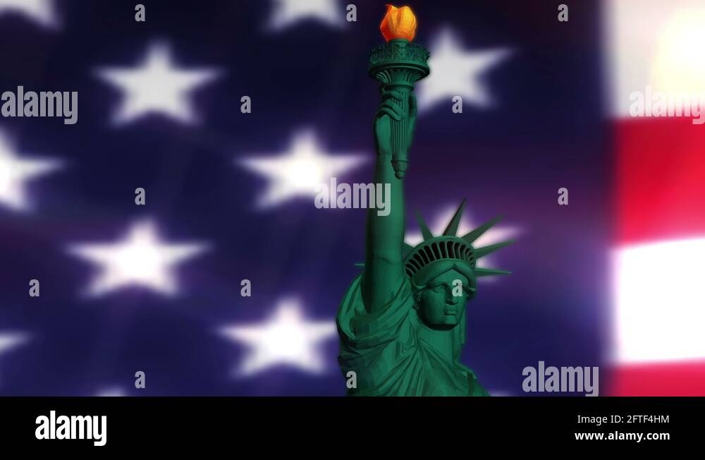 Digital Animation of the Statue of Liberty Stock Video Footage - Alamy