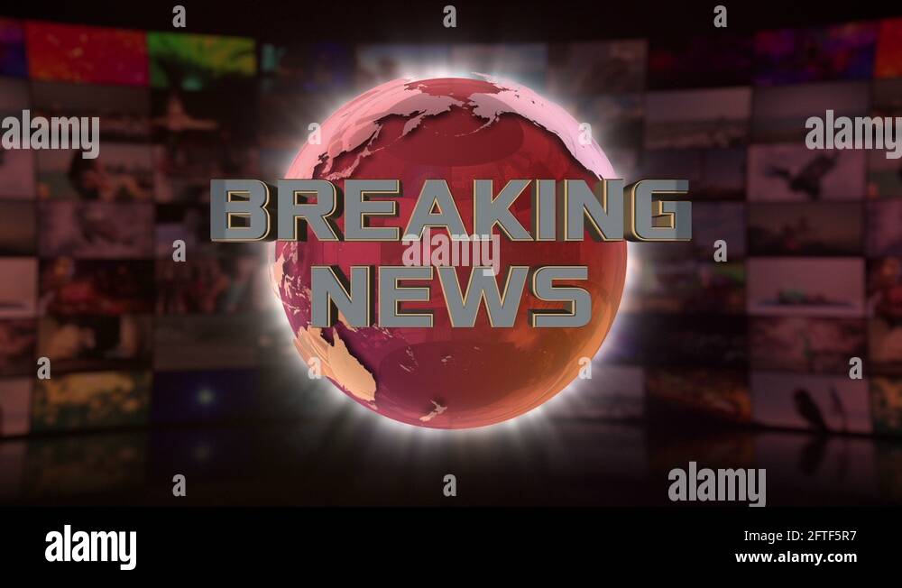 Breaking News On Screen 3D Animated Text Graphics Red Full HD 1920x1080 ...
