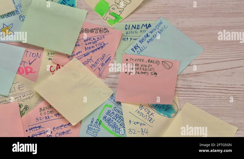 Desk covered post its Stock Videos & Footage - HD and 4K Video Clips ...