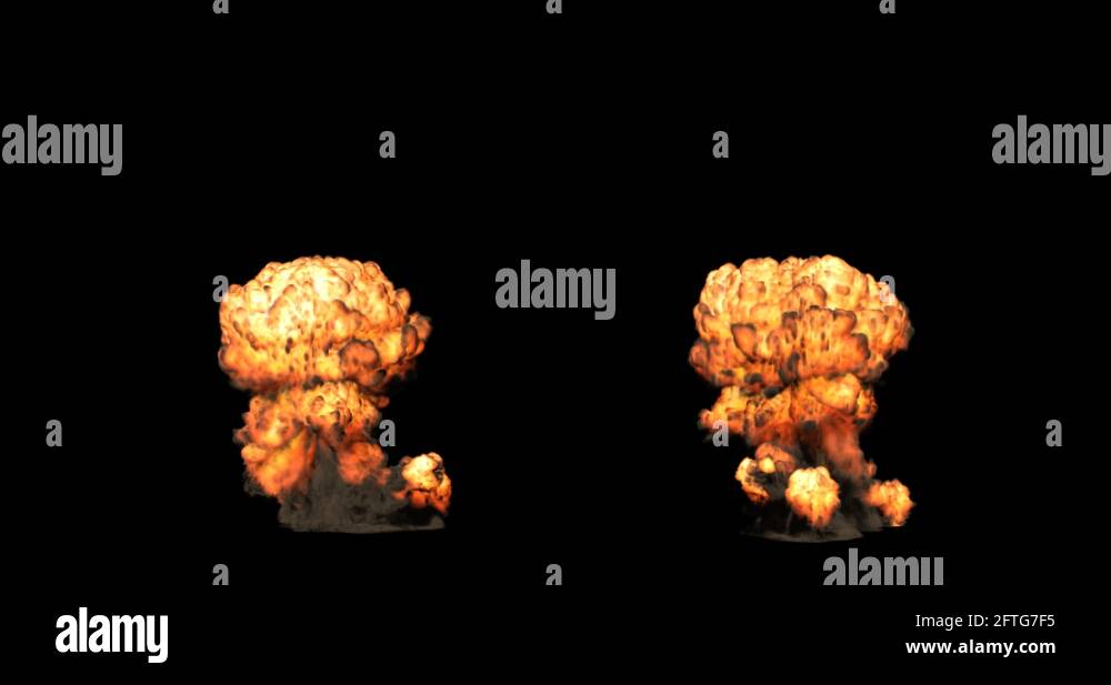 Realistic Slow Motion Explosions. Includes Alpha Channel. 4K DCI Format ...
