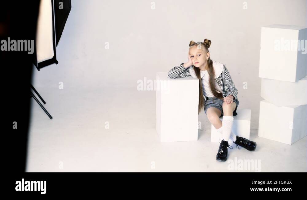 Little girl studio shoot Stock Videos & Footage - HD and 4K Video Clips ...