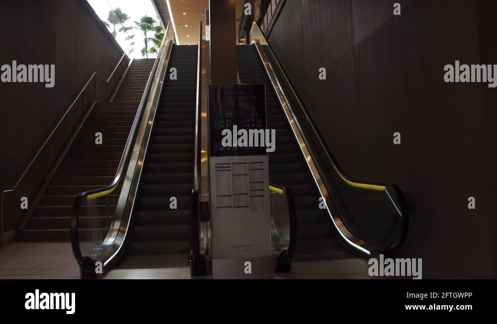 Brickell City Center escalator Stock Video Footage - Alamy