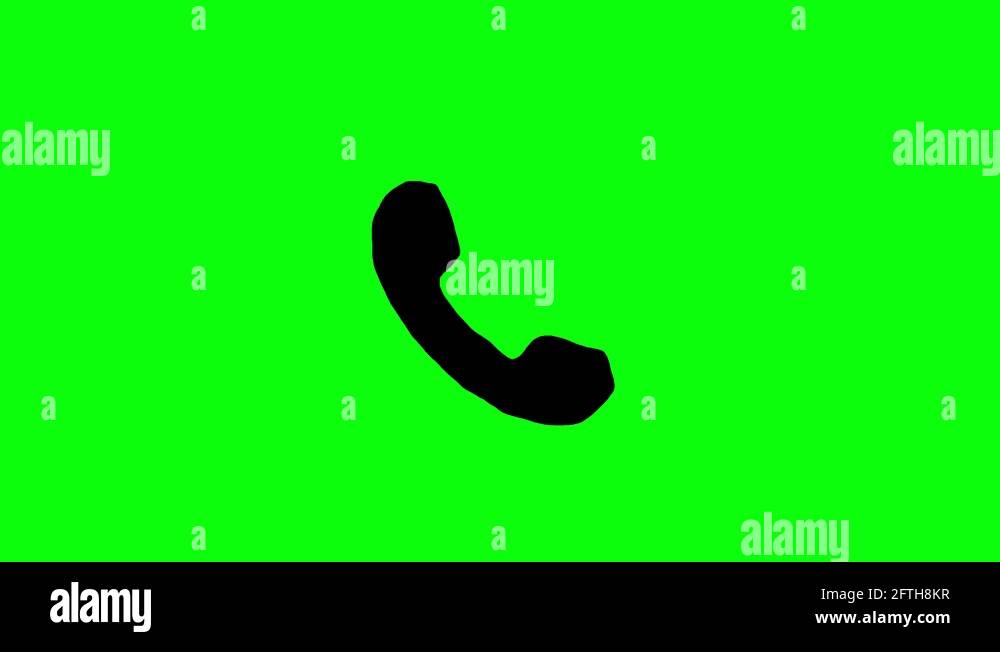 Phone Ringing Scribble Animation Doodle Green Screen Stock Video ...