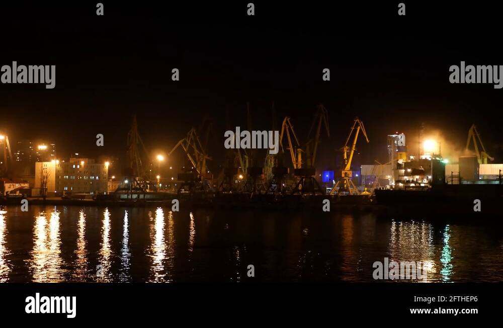 Sea commercial port night Stock Videos & Footage - HD and 4K Video ...