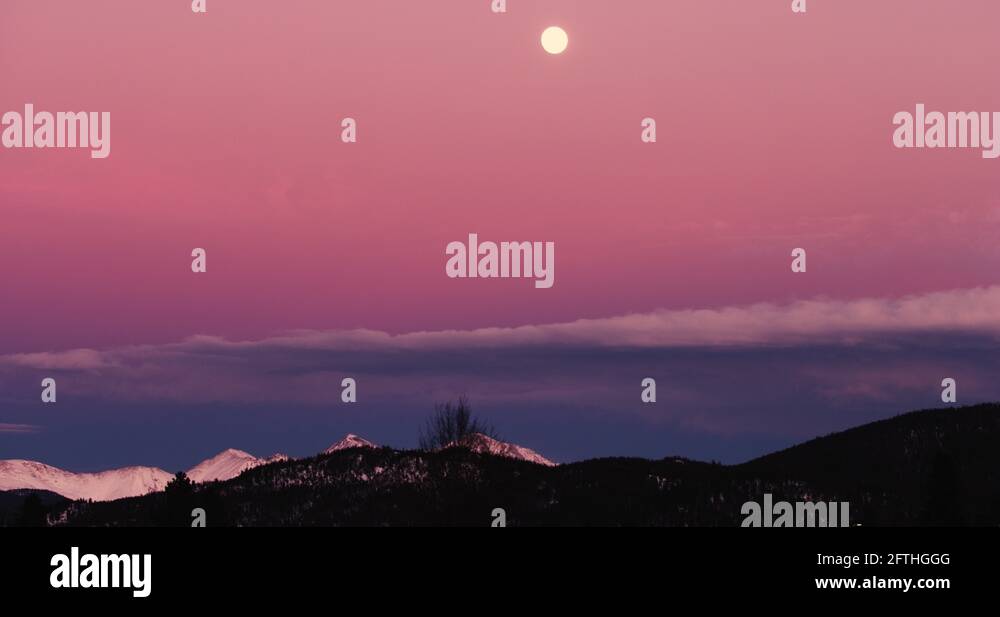 Moon pink sky mountain Stock Videos & Footage - HD and 4K Video Clips ...