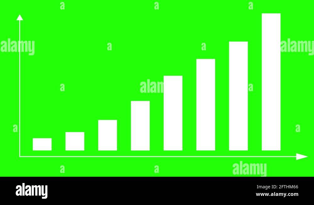 2d bar chart infographics green screen Stock Video Footage - Alamy