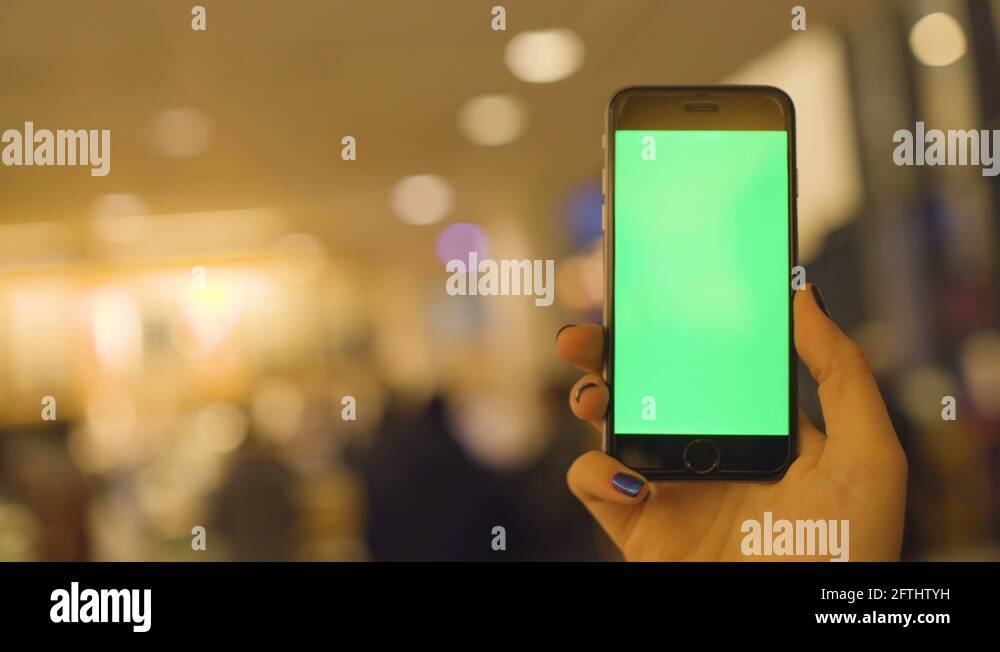 Using Phone with Green Screen In Cafe. Shot on RED Cinema Camera in 4K ...