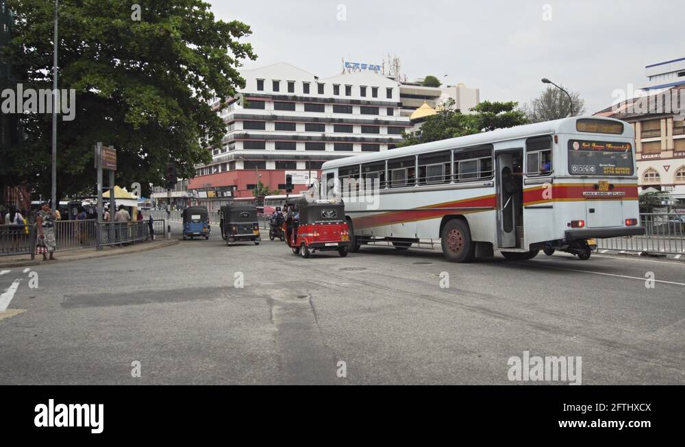 Typical urban intersection in downtown Colombo, with sound Stock Video ...