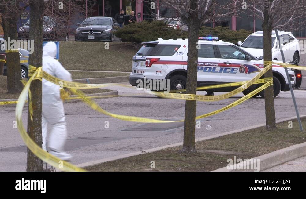 Police officers at crime scene of wild Toronto area nightclub shooting ...