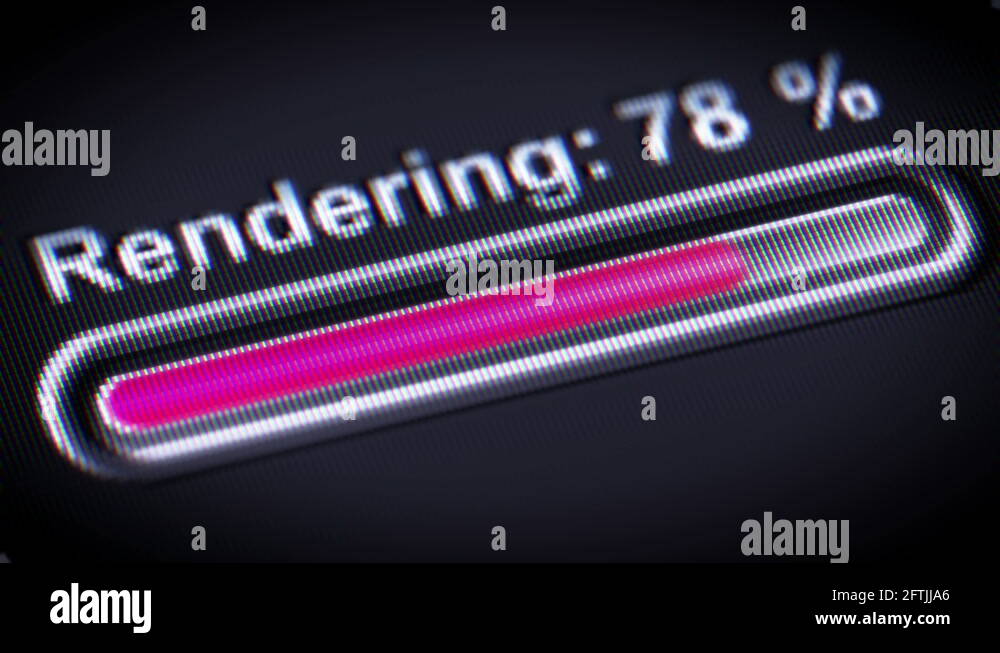 Process of Rendering in A black Screen Stock Video Footage - Alamy