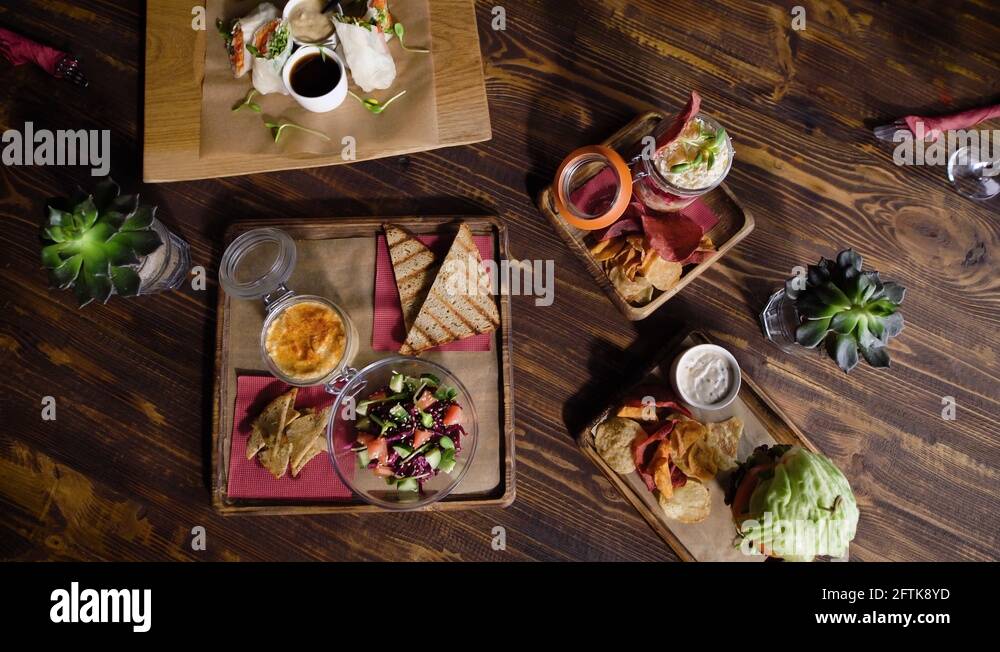 Top view food on table Stock Videos & Footage - HD and 4K Video Clips ...