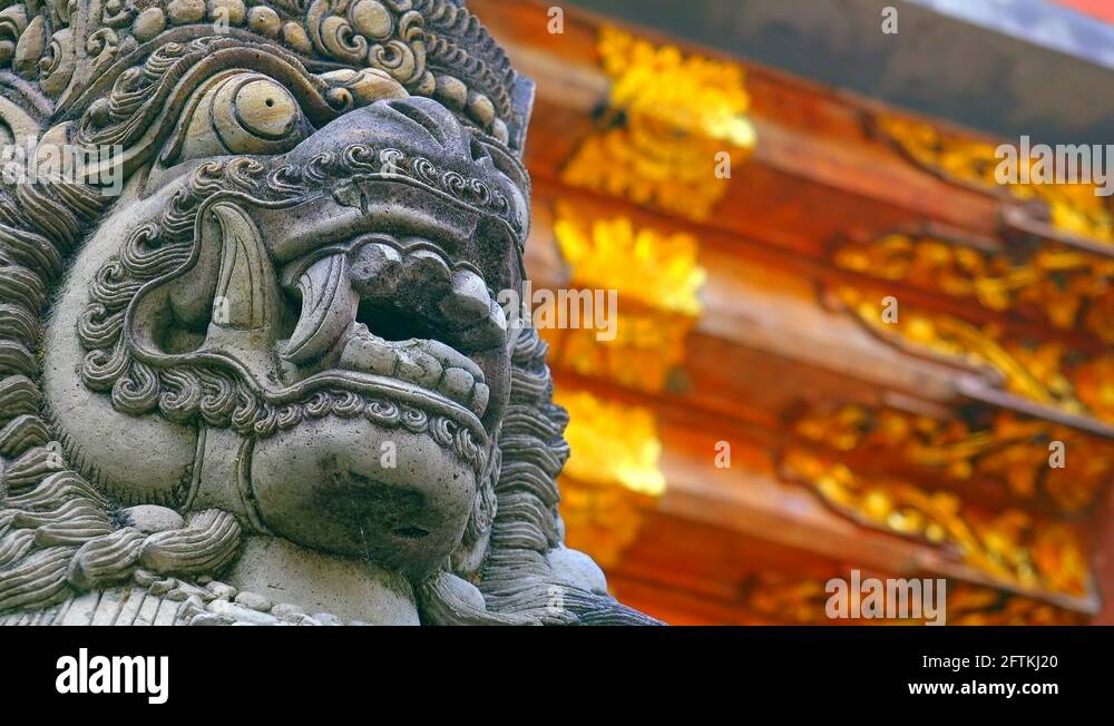 Barong Lion Guard, Balinese mythological character. Indonesia Stock ...