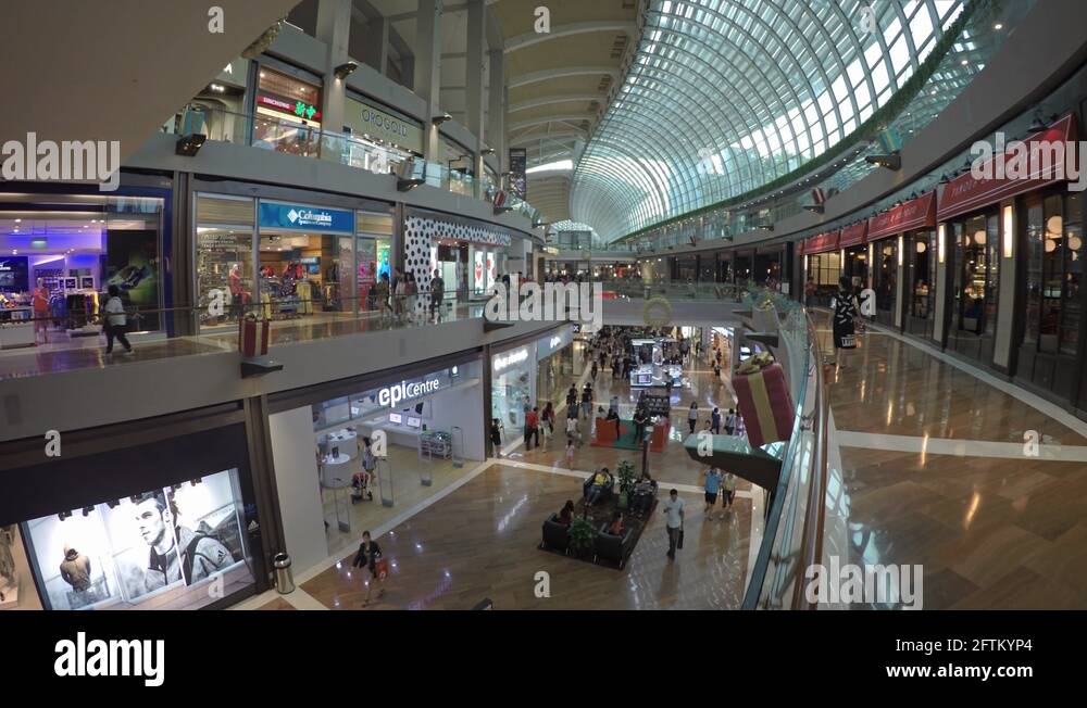 Shopping mall inside the marina bay sands Stock Videos & Footage - HD ...