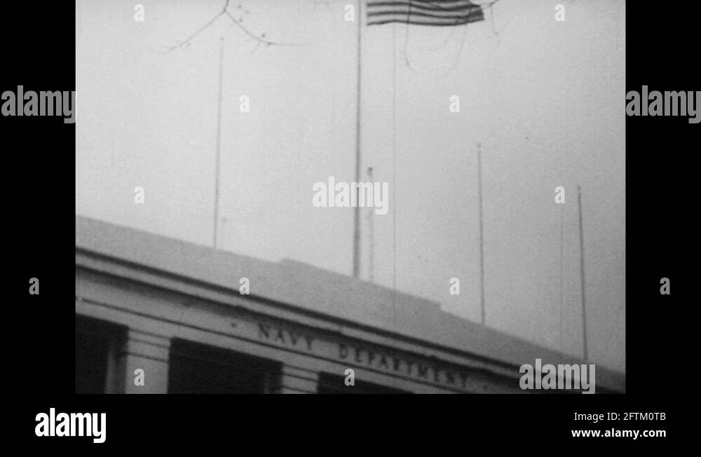 1940s: Exterior of US Navy Department building / Naval Communications ...